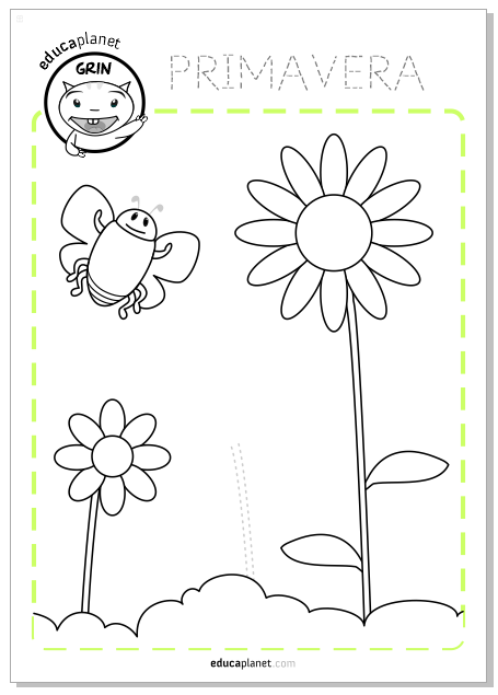 Dibujos De Bsqueda De Palabras De Primavera Para Colorear E Imprimir