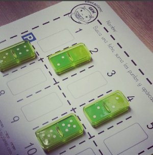 Dominó ficha de sumas gratis matemáticas infantil EDUCAPLANET APPS