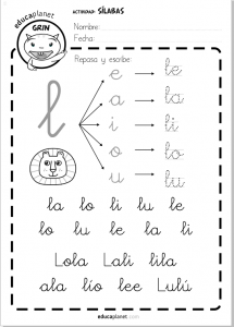 Silabas directas - 29 fichas lectoescritura GRATIS para Infantil y ...