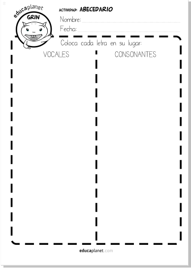 actividades abecedario vocales consonantes - EDUCAPLANET APPS ...